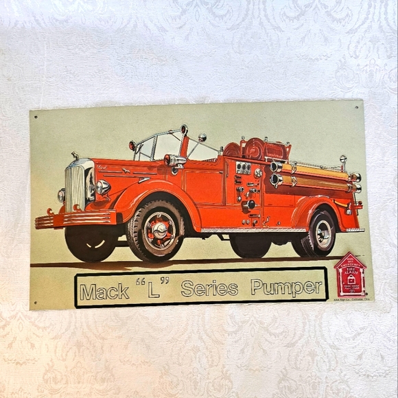 AAA Sign Company | Wall Decor | Mack L Series Pumper Vintage Firetruck ...